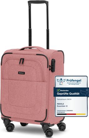 Redolz Cabin Weichschalen Kabinen-Koffer | Leichter Trolley mit 4 Doppelrollen für Damen & Herren 37 x 23 x 55 cm (Essentials 12)
