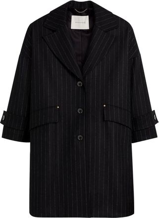Mackintosh manteau rayé - Noir
