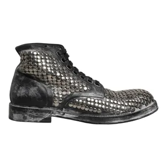Dolce & Gabbana Runway Studs Ankle Boots - - Shoes - Herren - Schwarzk - 44 EU