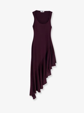 Alaia Long asymmetrical viscose dress - ALAIA - gender_Woman