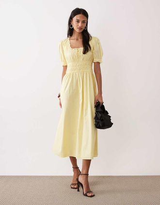 Nobody's Child Tula - Robe mi-longue - Jaune citron