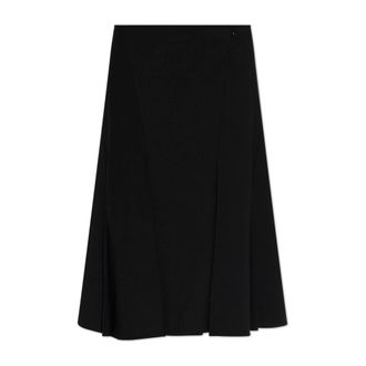 Jil Sander Femme, Jupes, Noir, Taille: 40 FR Wool Pleated Skirt
