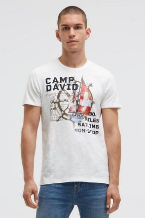 Camp David Rundhalsshirt aus Baumwolle