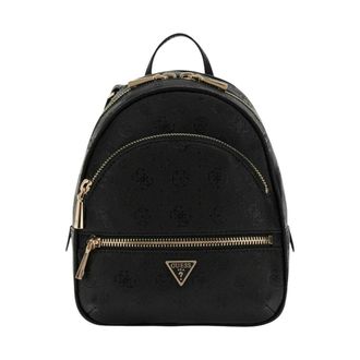 Guess Rucksack mit Rei&szlig;verschluss und mehreren Taschen - - Bags - Damen - Schwarzk - ONE SIZE