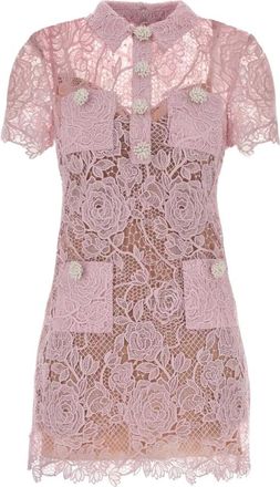Self Portrait Spitzen-Minikleid - - Dresses - Damen - Rosa - XS