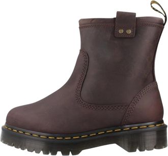 Dr. Martens Bottes motard Anistone Lo en cuir - Femme - Chaussures - Brun - Taille: 44 EU