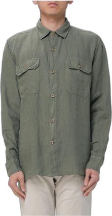 Brooksfield Freizeithemd aus Leinen - - Shirts - Herren - Gr&uuml;n - L