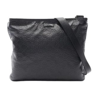 Gucci Pre-owned Guccissima Leder Schultertasche - - Pre-owned - Damen - Schwarzk - ONE SIZE