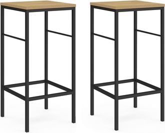 IDMarket Set aus 2 Barhockern Detroit Industriedesign