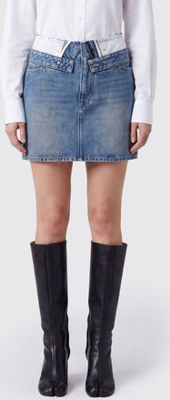 Maison Margiela Hoch taillierter Bleistift-Minirock aus Baumwoll-Denim