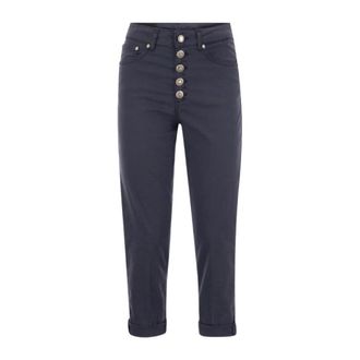 Dondup Loose Fit Hose mit Schmuckknopf - - Jeans - Damen - Blau - W27