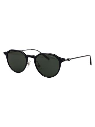 Montblanc Mens Sunglasses Mb0355s Black-Black-Grey Metal Black/black/grey