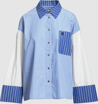 Essentiel Chemise Kovid Bleu Blanc Cass&eacute;