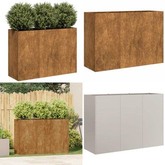 vidaXL Vidaxl - Jardini&egrave;re rouill&eacute; 120x40x80 cm acier inoxydable