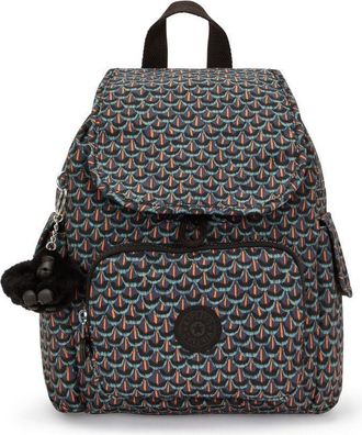 Kipling CITY PACK MINI Kleiner Rucksack, Geo Feather (Schwarz)