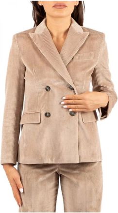Weekend Femme, Vestes, Beige, Taille: 40 FR Veste Élégante pour les Week-ends