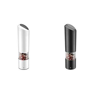 WMF Elektrische Mühle 21 cm, Salz- und Pfeffermühle unbefüllt, Kunststoff, Keramikmahlwerk, weiß & Elektrische Mühle 21 cm, Salz- und Pfeffermühle unbefül