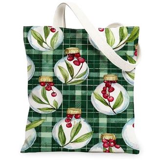 Generic Sacs fourre-tout vintage en toile avec motif floral, respectueux de lenvironnement, réutilisables, légers et lavables avec bandoulière pour voyage, pl