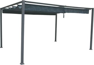 Hesperide Tonnelle de jardin en aluminium ardoise Palmeira 4 x 3 m - Hespéride