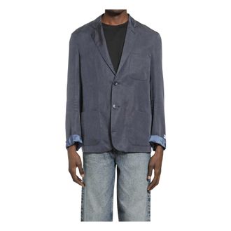Marni Homme, Vestes, Bleu, Taille: M Satin Blazer