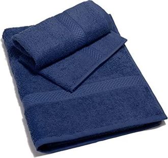 Caleffi 2-teiliges Handtuchset 100% Baumwolle Frottee - 1 Handtuch 50x100 cm + 1 G&auml;stetuch 40x60 cm, Weich & Saugf&auml;hig
