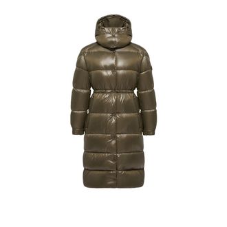 Moncler Moncler Doudoune Longue &Agrave; Capuche Cavettaz, Femme, Vert, Taille: 00