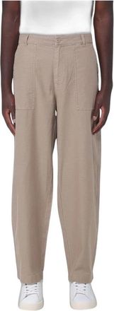 Blauer Weite Baumwoll-Chinos - - Trousers - Herren - Beige - W38
