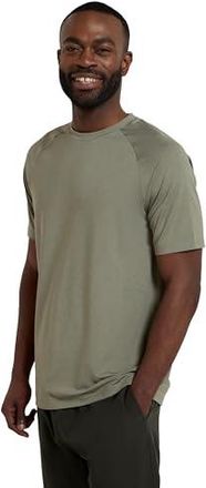 Mountain Warehouse T-Shirt Agra Melange pour Homme - Léger et Confortable - Col Rond - Séchage Rapide et Protection UV - pour Voyages, Marche Kaki 4XL