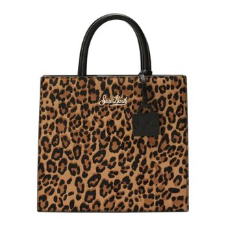 Saint Barth Femme, Sacs, Brun, Taille: ONE Size Borsa media cavallino leopardata tracolla