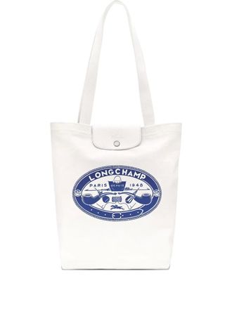 Longchamp sac cabas Le Pliage médium - Blanc