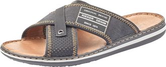 Rieker Herren 21064-01 Pantoletten, Schwarz (Schwarz/Anthrazit 01), 45 EU
