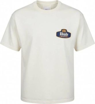 Rhude Homme, Tops, Blanc, Taille: M Racing Crest T-Shirt