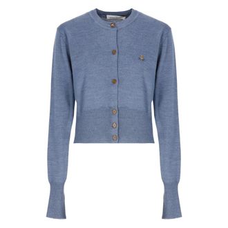 Vivienne Westwood Gilet court Bea - Femme - Pulls - Bleu - Taille: 38 FR