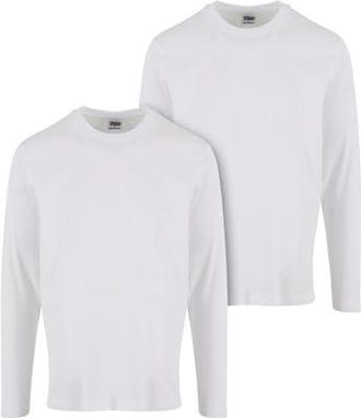 Urban Classics Tb7044a-basic Longsleeve 2-Pack T-Shirt, Blanc et Blanc, XXXXXL Hommes