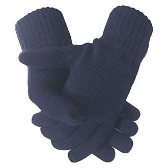 Teddyts Dames super douce et chaude maille fine Gants dhiver thermique-NAVY