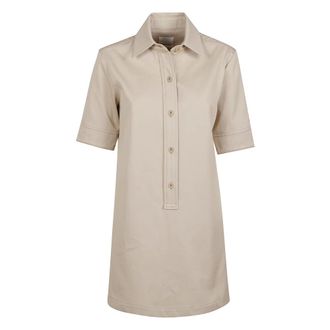 A.P.C. A.p.c., Femme, Robes, Beige, Taille: 36 FR Robe Chemise Manches Courtes