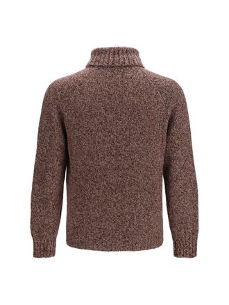Brunello Cucinelli Wool, Silk and Cashmere Blend Sweater - Brown