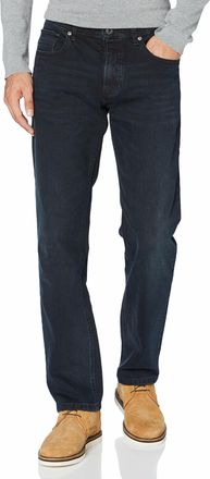 Camel Active Herren Relaxed Fit 5-Pocket Jeans mit leichten Used-Effekten Dunkelblau, menswear-34/30