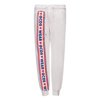 GCDS Cotton Joggers - - Trousers - Damen - Wei&szlig; - M
