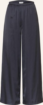Comma Comma Marlenehose Aus Satin blau