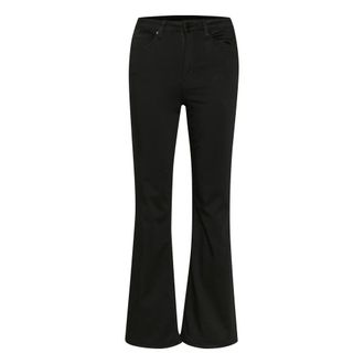 Kaffe Schwarze Flare Jeans Hohe Taille - - Jeans - Damen - Schwarzk - S
