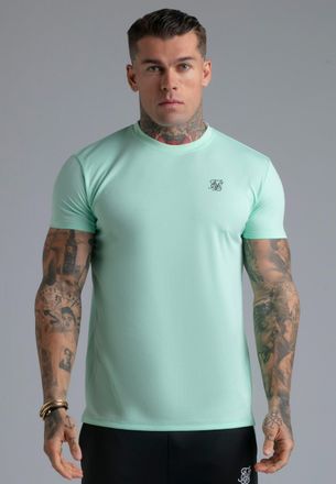 Siksilk Herren Teal Muscle Fit T-Shirt XXL