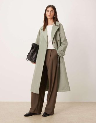 Calvin Klein Jeans Trench-coat ceintur&eacute; long - Beige-Neutre
