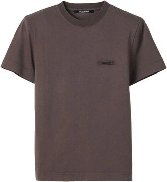 Jacquemus Femme, Tops, Brun, Taille: 40 FR T-shirt en gros-grain
