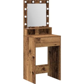 vidaXL Vidaxl - Schminktisch mit Regal Altholz 50 x 41 x 135 cm Holzwerkstoff