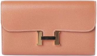 Herm&egrave;s Portefeuille Constance To Go Pre-owned - Femme - Pre-owned - Brun - Taille: ONE Size