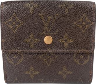 Louis Vuitton Portemonnaie - Louis Vuitton Canvas Monogram Elise Wallet - Gr. unisize - in Braun - f&uuml;r Damen