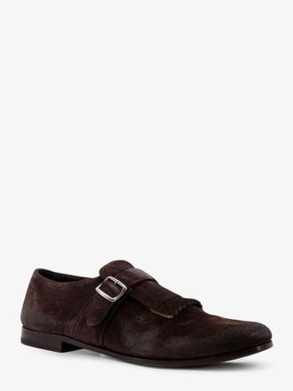 Churchs Mens Loafers Shanghai Laser Suede Brown Leather
