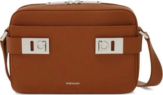 Ferragamo sac à bandoulière gancio buckles - Marron