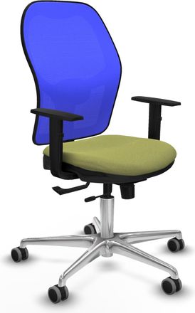 Piqueras y Crespo Schreibtischstuhl mit Armlehnen, h&ouml;henverstellbare Lendenwirbelst&uuml;tze, ausgestattet mit Syncro/Traslack und eingespritztem Schaum. Mit Rollen von 65 m